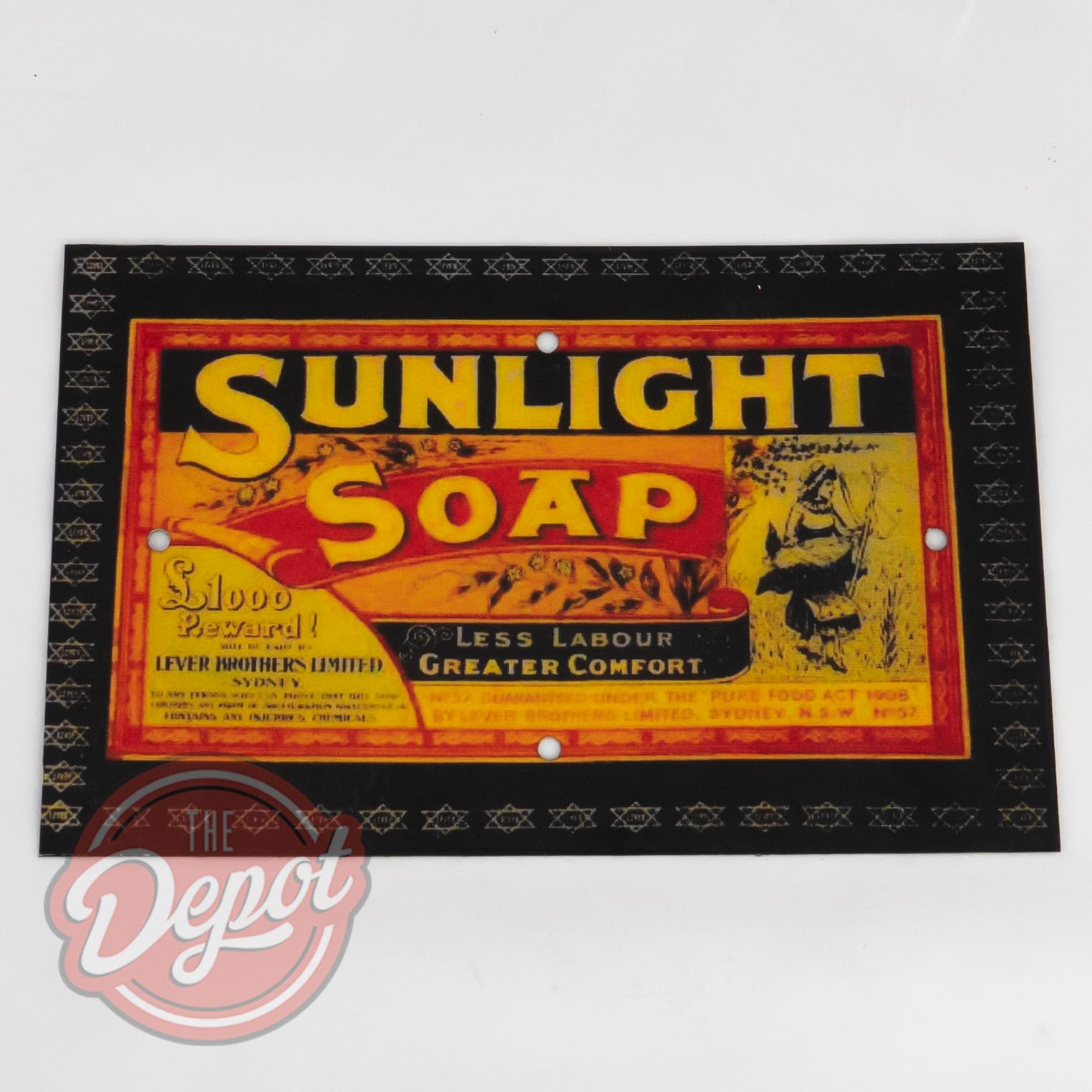 Wholesale Acrylic Coated Sign - Sunlight Soap - The Depot - Fieldfolio