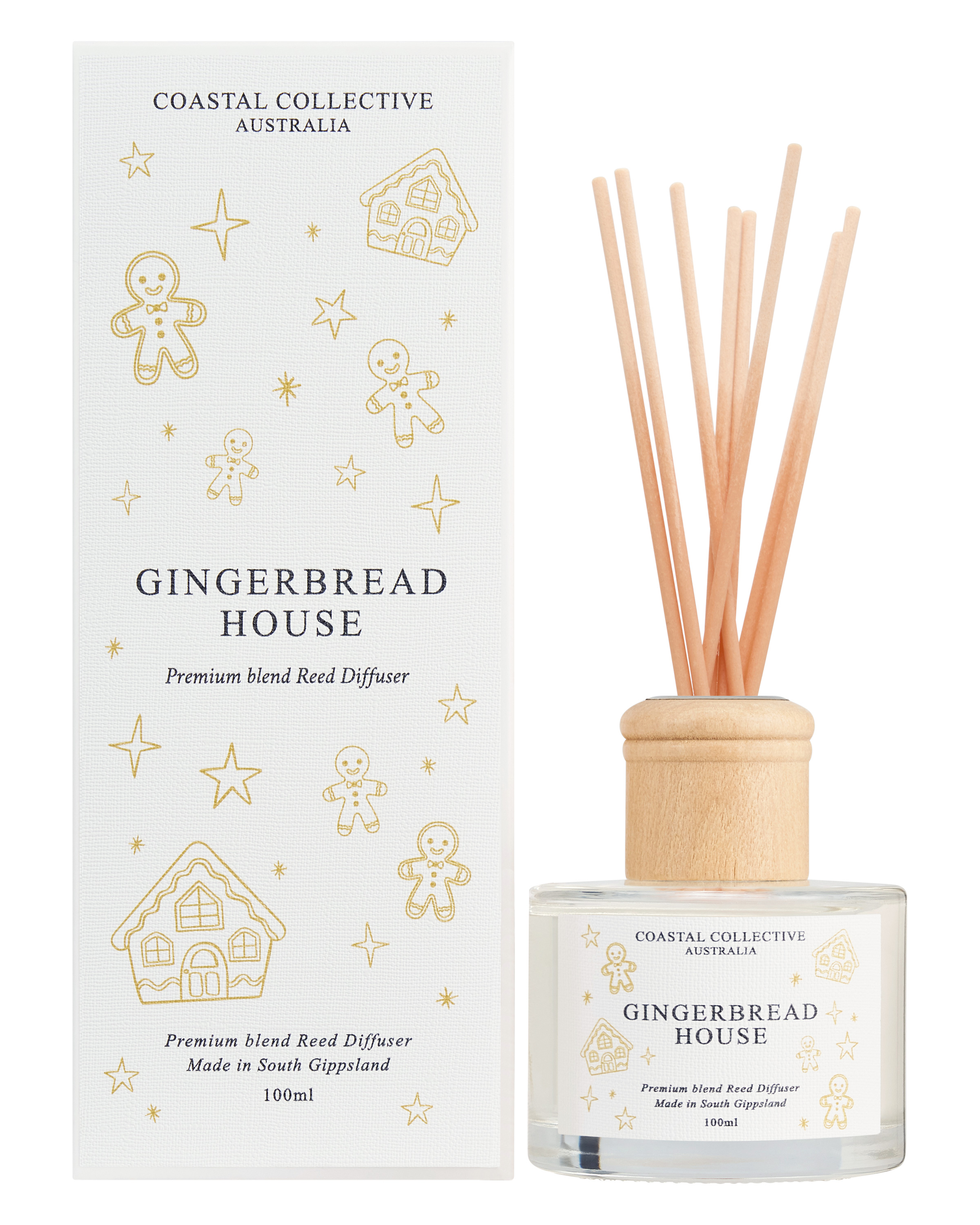 Wholesale Gingerbread 100ml Reed Diffuser - Coastal Collective Australia - Fieldfolio