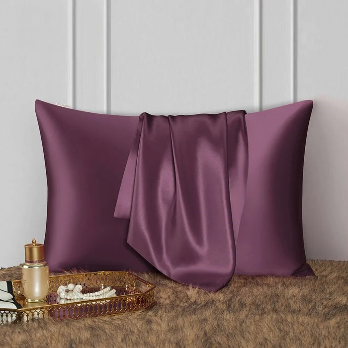 Wholesale Anyhouz Pillowcase 50x75cm Purple Natural Mulberry Silk For ...