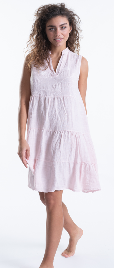 Wholesale Linen Sundress with Embroidery - Natural the Label - Fieldfolio