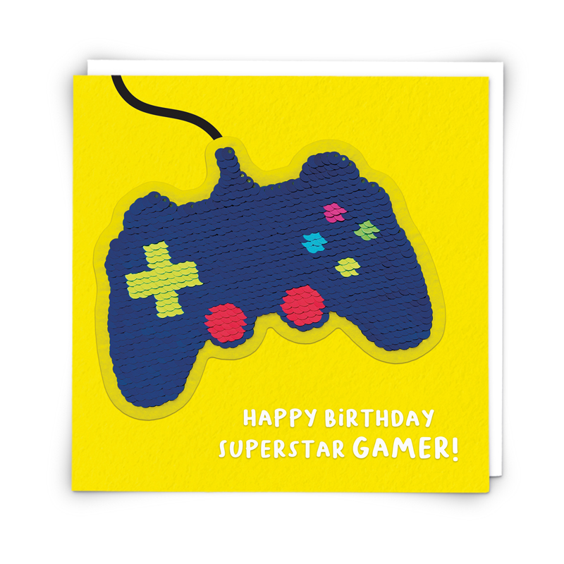 Wholesale Gaming Greetings Card with Reusable Sequin Patch - Redback ...