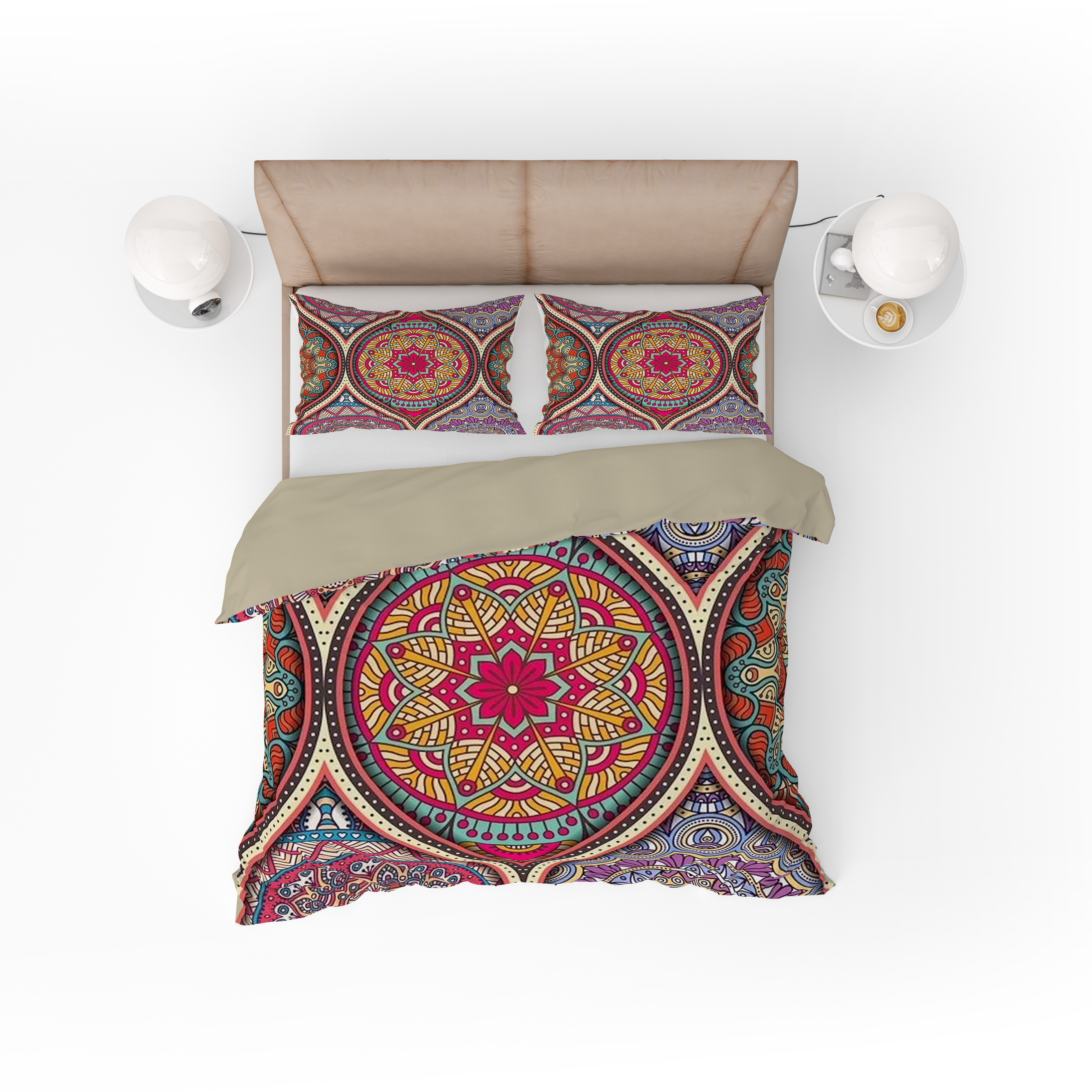 Wholesale Colourful Indian Paisley Eye Mandala Quilt Cover Set - Adore ...