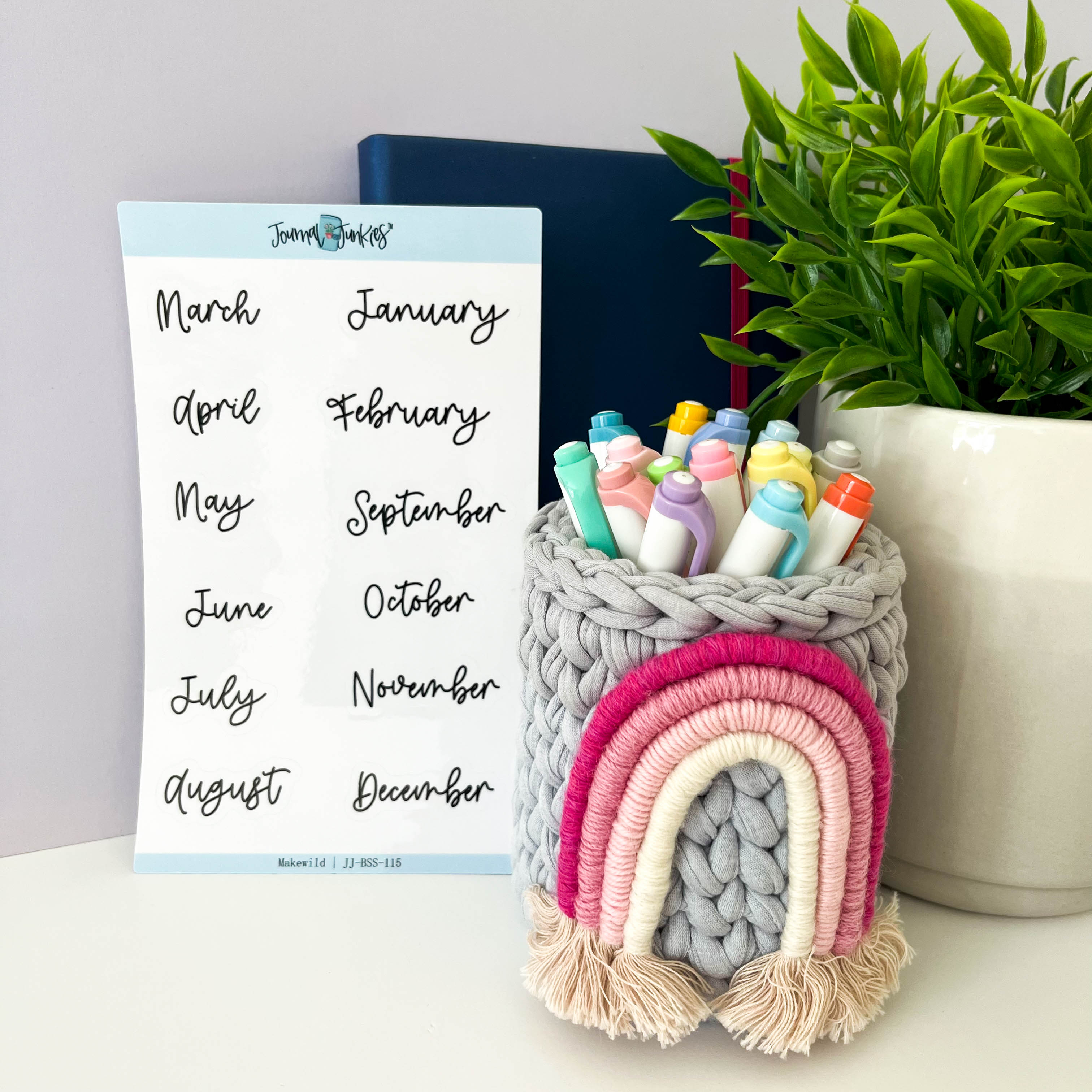 Wholesale Monthly Planner Stickers - Journal Junkies NZ - Fieldfolio