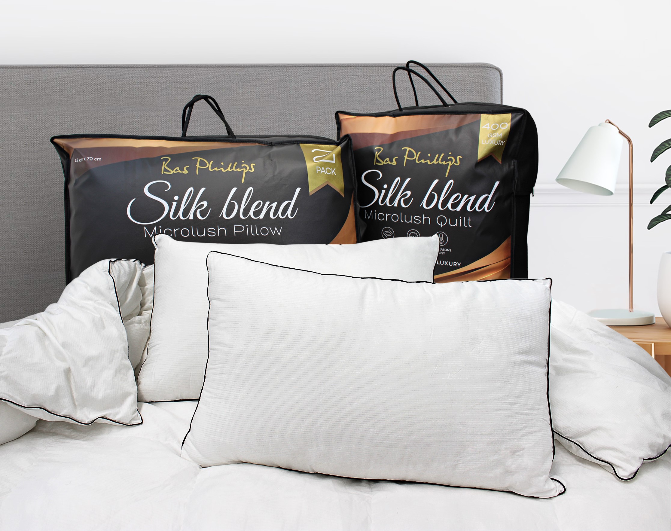 Wholesale Silk Blend Pillow 2pk 900gms - Bas Phillips - Affiniti Living ...