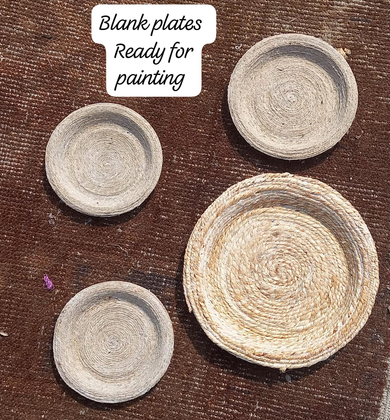 Wholesale DIY Paint Your Own Jute Plate Décor - Fibre & Shoot - Fieldfolio