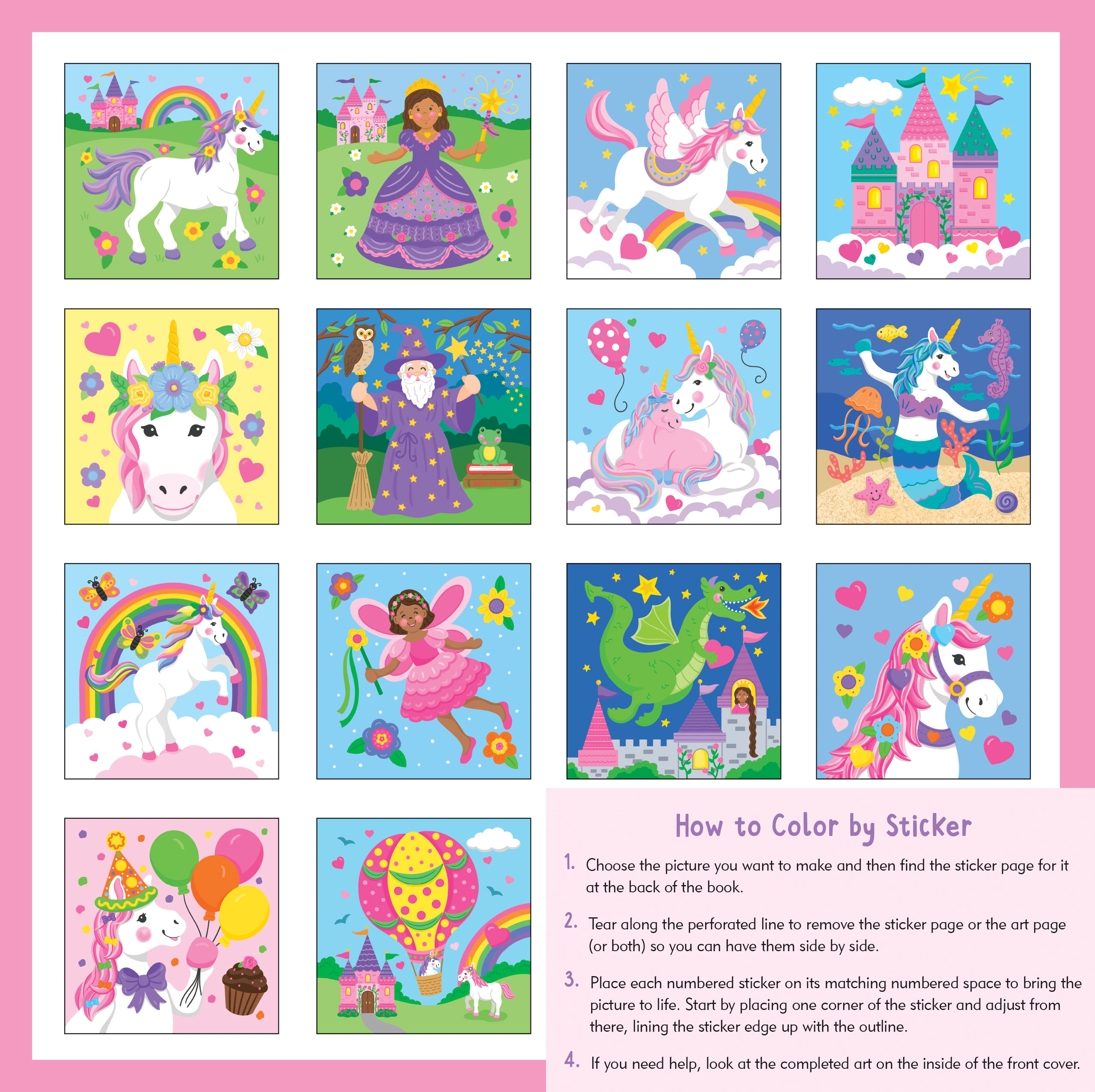 Wholesale My First Color-by-Sticker Book -- Unicorns & More - Peter Pauper Press - Fieldfolio