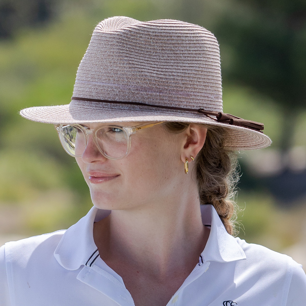 Wholesale EV430A WHEAT (M/L) 58cm ROSEBUD FLEXIBRAID® FEDORA HAT - Rigon Headwear Hats - Fieldfolio