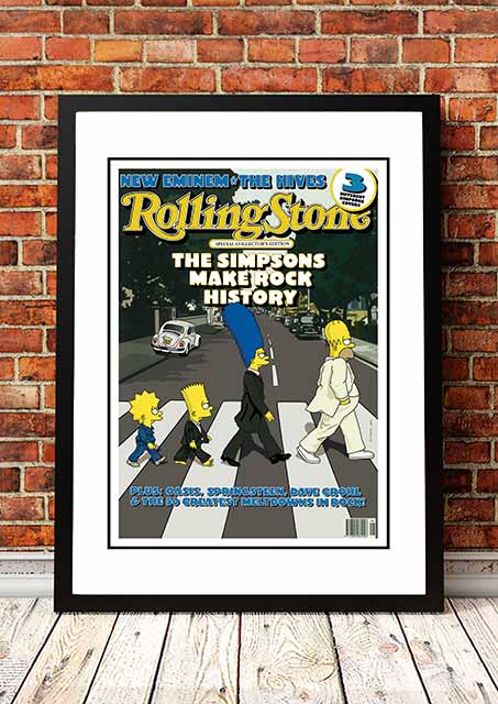 Wholesale 'The Simpsons - Abbey Rd' Framed Rolling Stone Magazine Cover ...