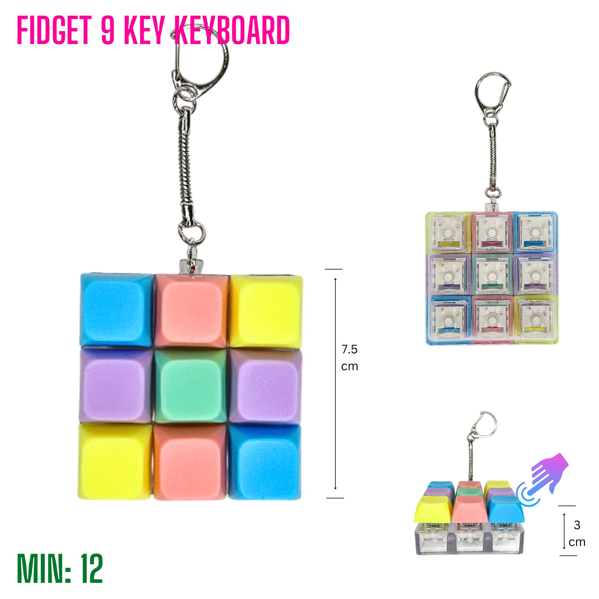 Wholesale TO-FIDGETKEY9 - Fidget 9 Key Keyboard - Top Horizon P/L ...