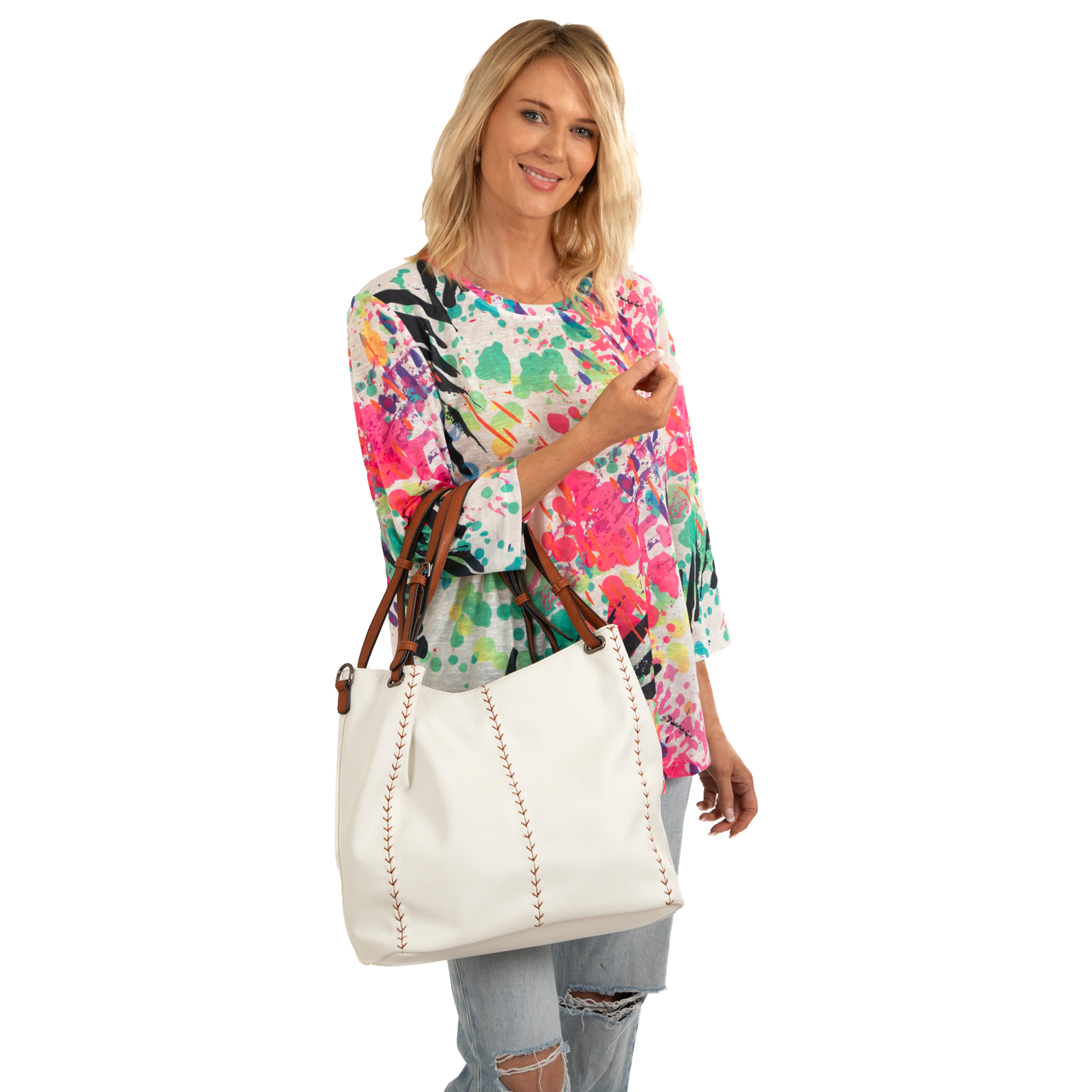 Wholesale Margot Shoulder Bag White - Sassy Duck - Fieldfolio