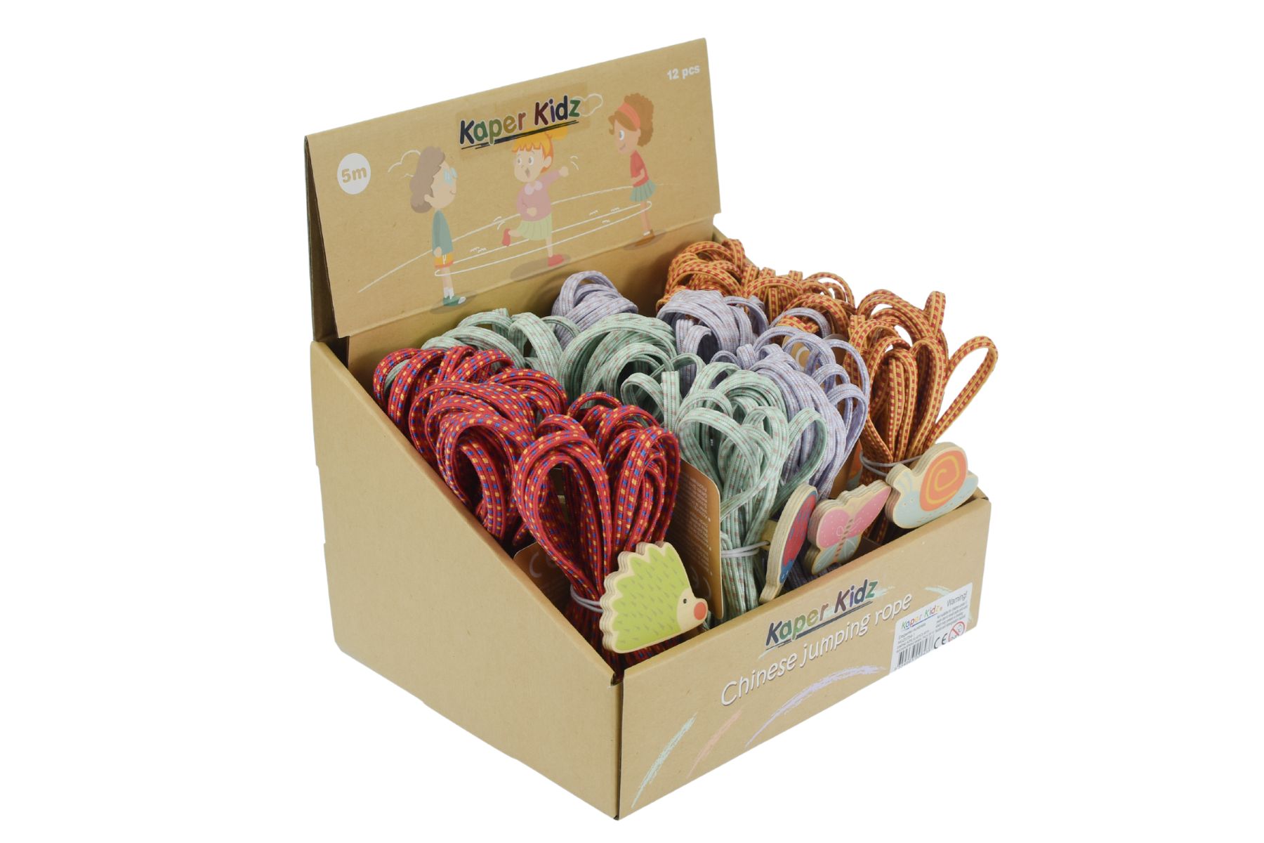 Wholesale JUMPING ROPE ELASTICS WITH WOODEN SPRING ANIMAL PACK OF 12 ...