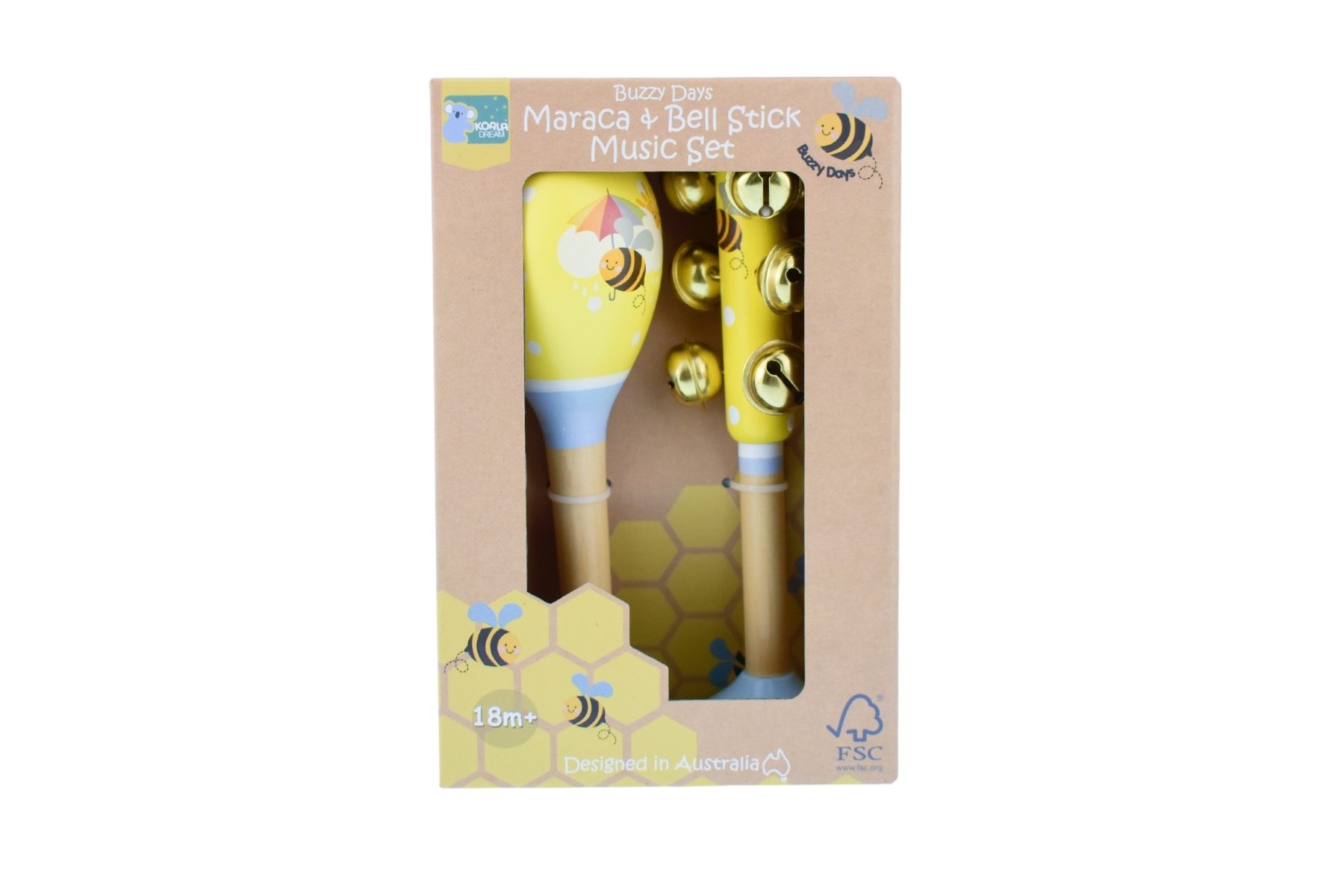 Wholesale BUZZY DAYS BEE MARACA & BELLSTICK SET - Eleganter Australia Pty Ltd - Fieldfolio