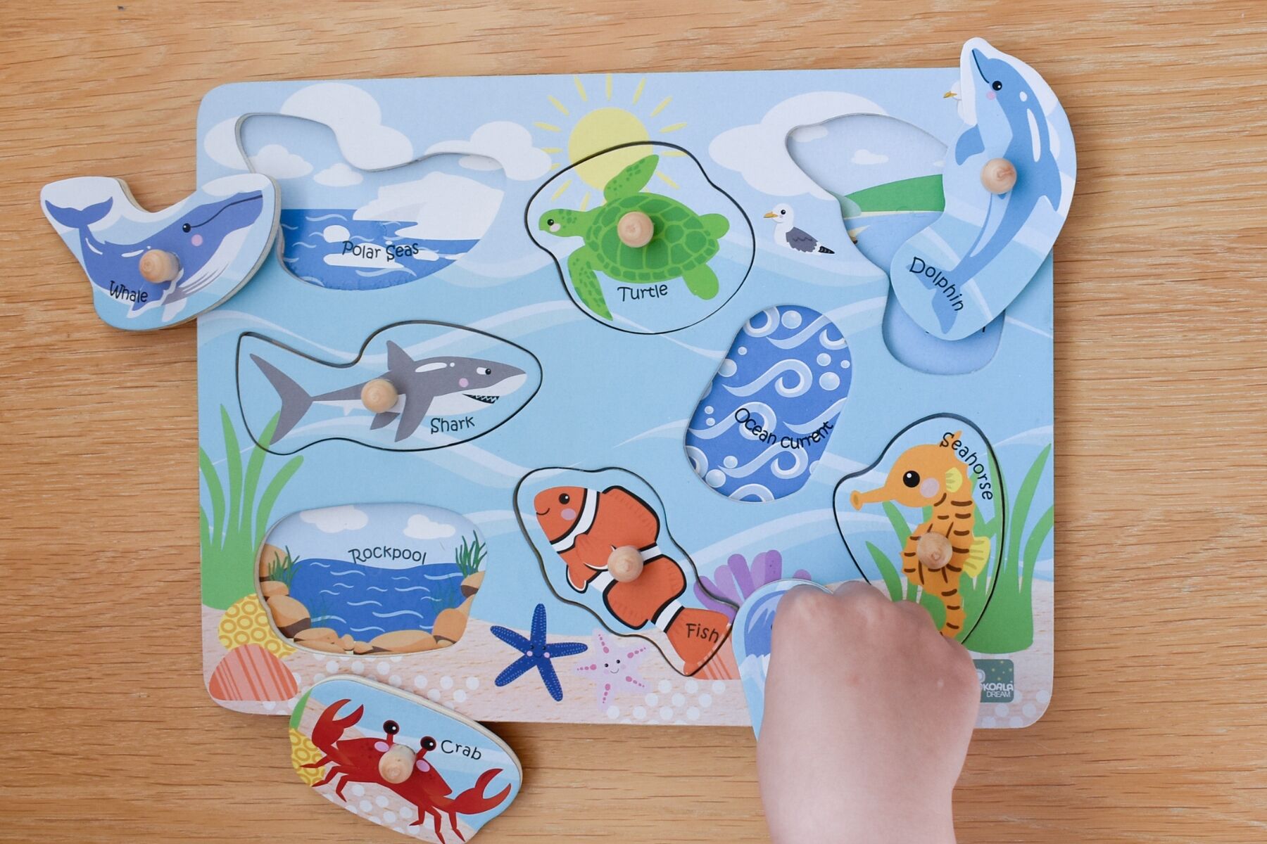 Wholesale 2 IN 1 SEA ANIMAL AND THEIR HABITATS PEG PUZZLE - Eleganter ...