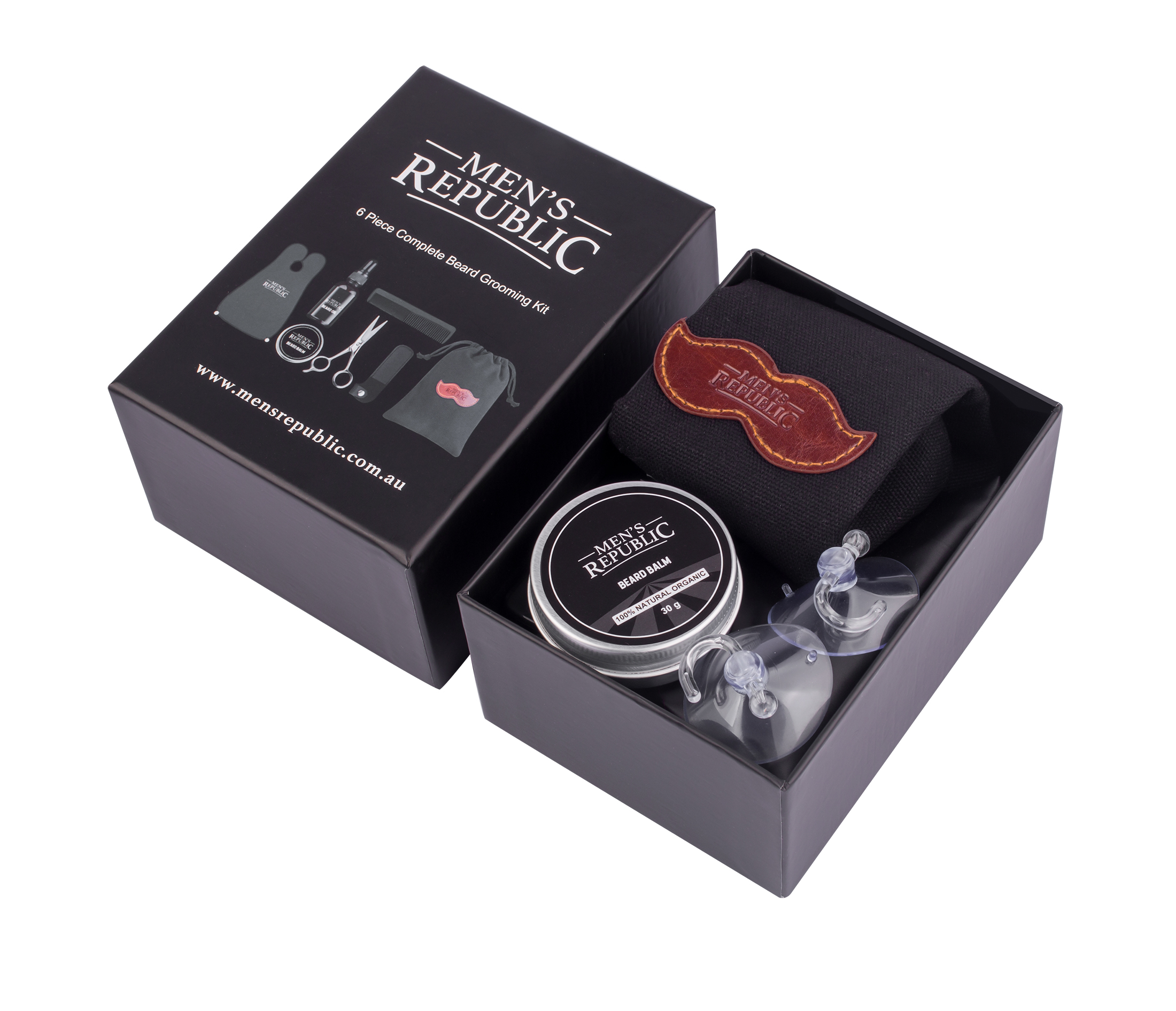 Wholesale Men's Republic 6pc Beard Grooming Kit with Bag and Apron ...