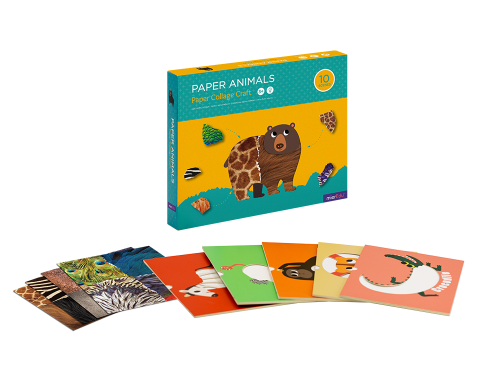 Wholesale Paper Animals - DIY Paper Collage Craft - Happy Distribution ...