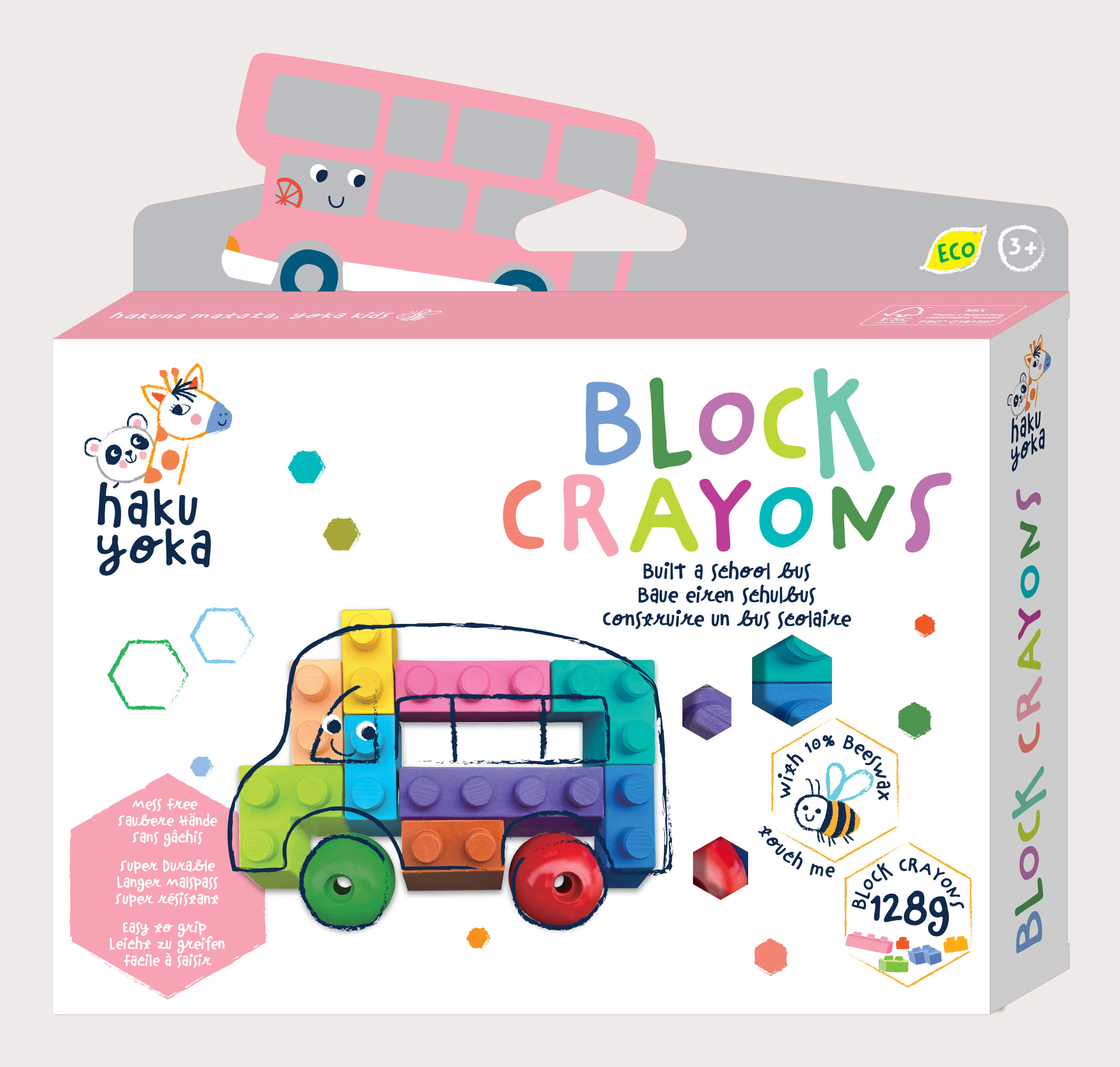 Wholesale Block Crayons - School Bus - Happy Distribution - Fieldfolio