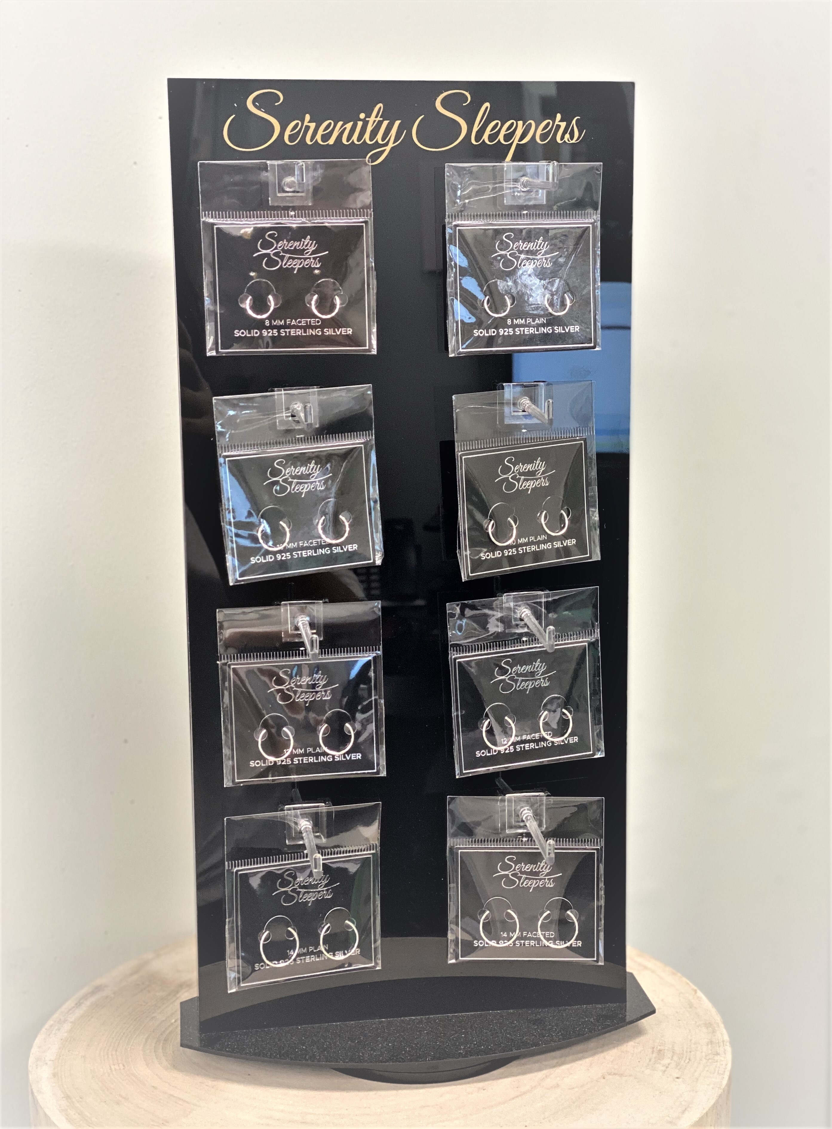 Wholesale Sterling Silver Sleepers Set + Stand - Sunrise Accessories ...