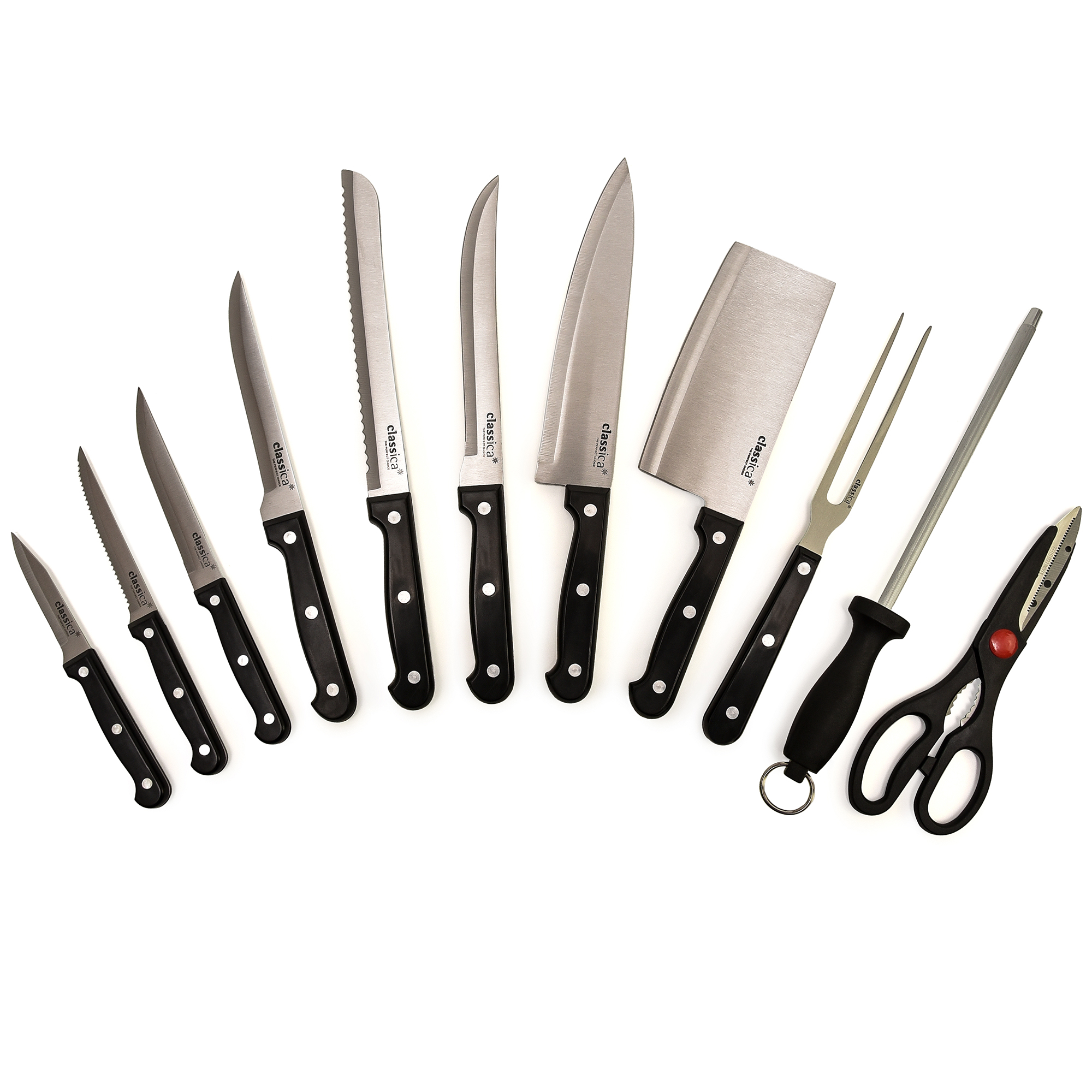 Wholesale Chef's Tools Knife Block - 17 pieces (new version) with ...