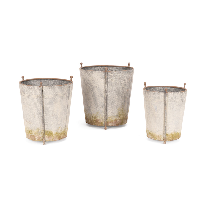 Wholesale Alfresco Gardenware Pot Classic Moss Zinc S/3- - Fieldfolio