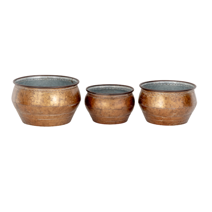 Wholesale Pot Zinc Bronze Low - Alfresco Gardenware - Fieldfolio