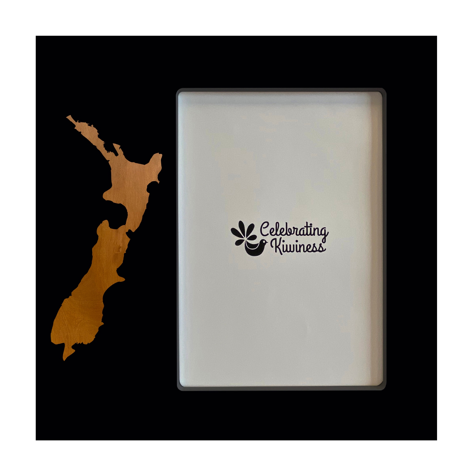 Wholesale 57BR-O Photo Frame Black 5 x 7 with Rimu Veneer NZ Map ...