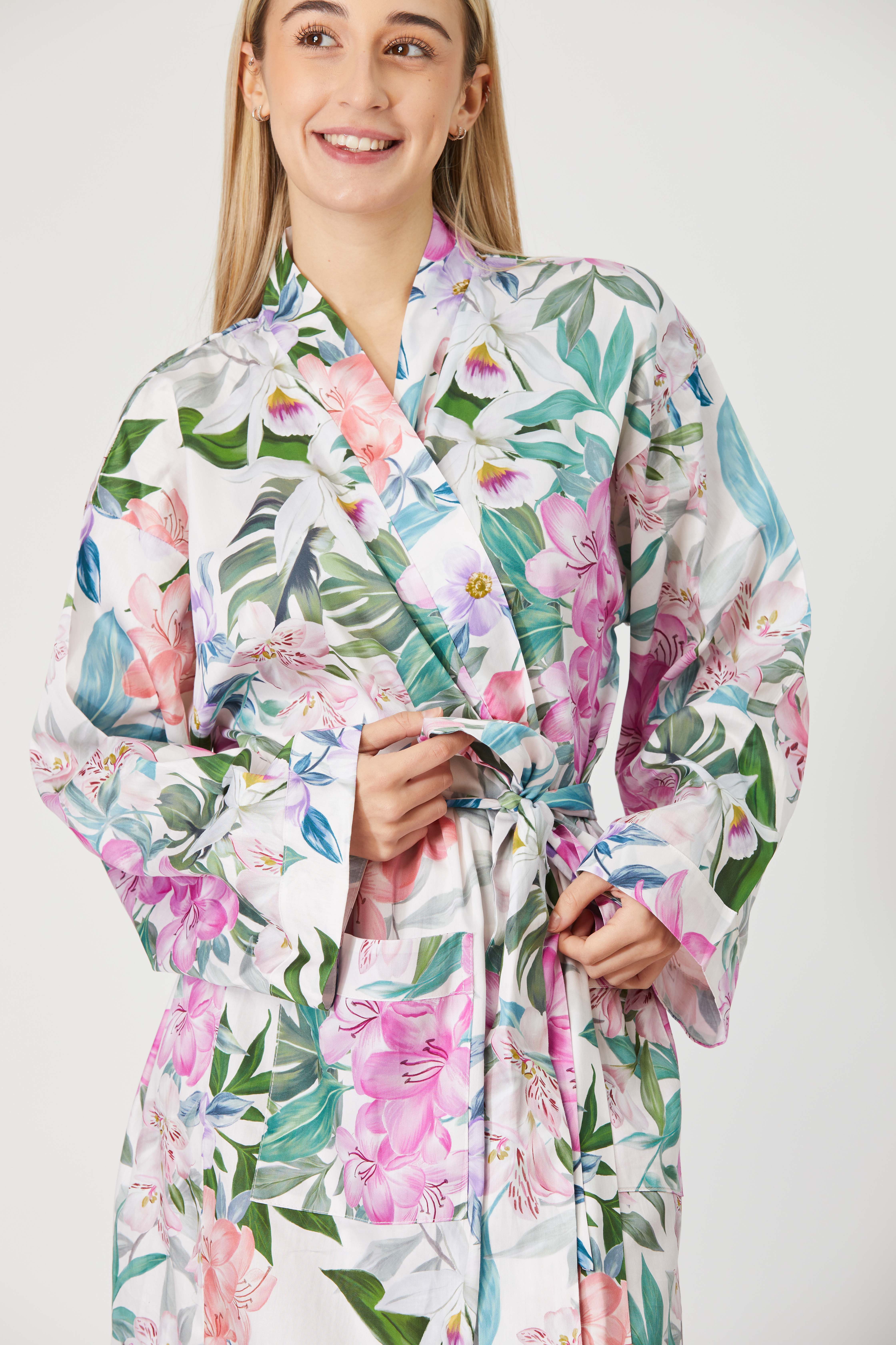 Wholesale 100% Cotton Sateen Robe-Pink Nymph - Sanctuary Studio Home ...