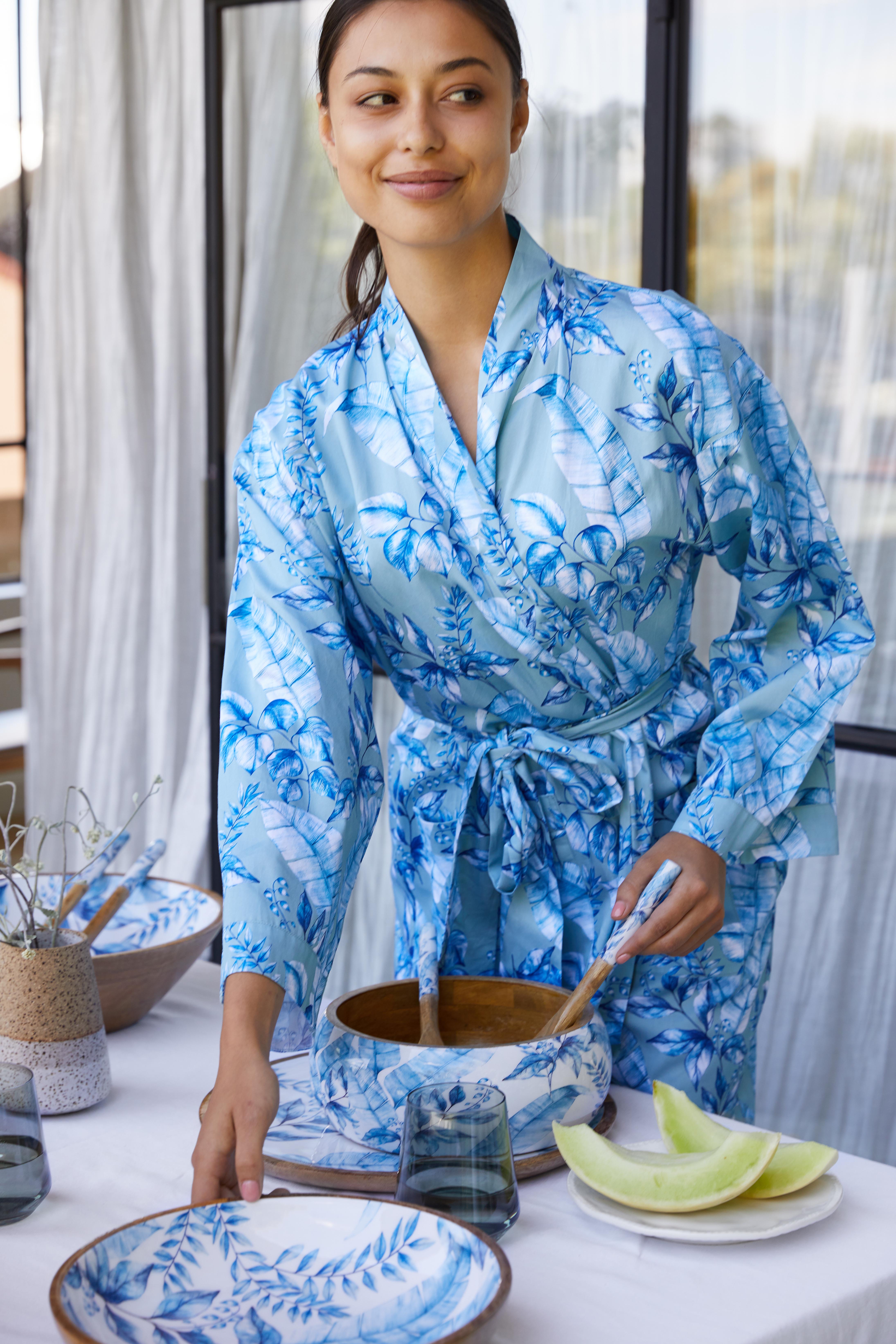Wholesale PRE SUMMER SPECIAL-ESSENCE-ROBE-100% COTTON SATEEN-GREEN/BLUE ...