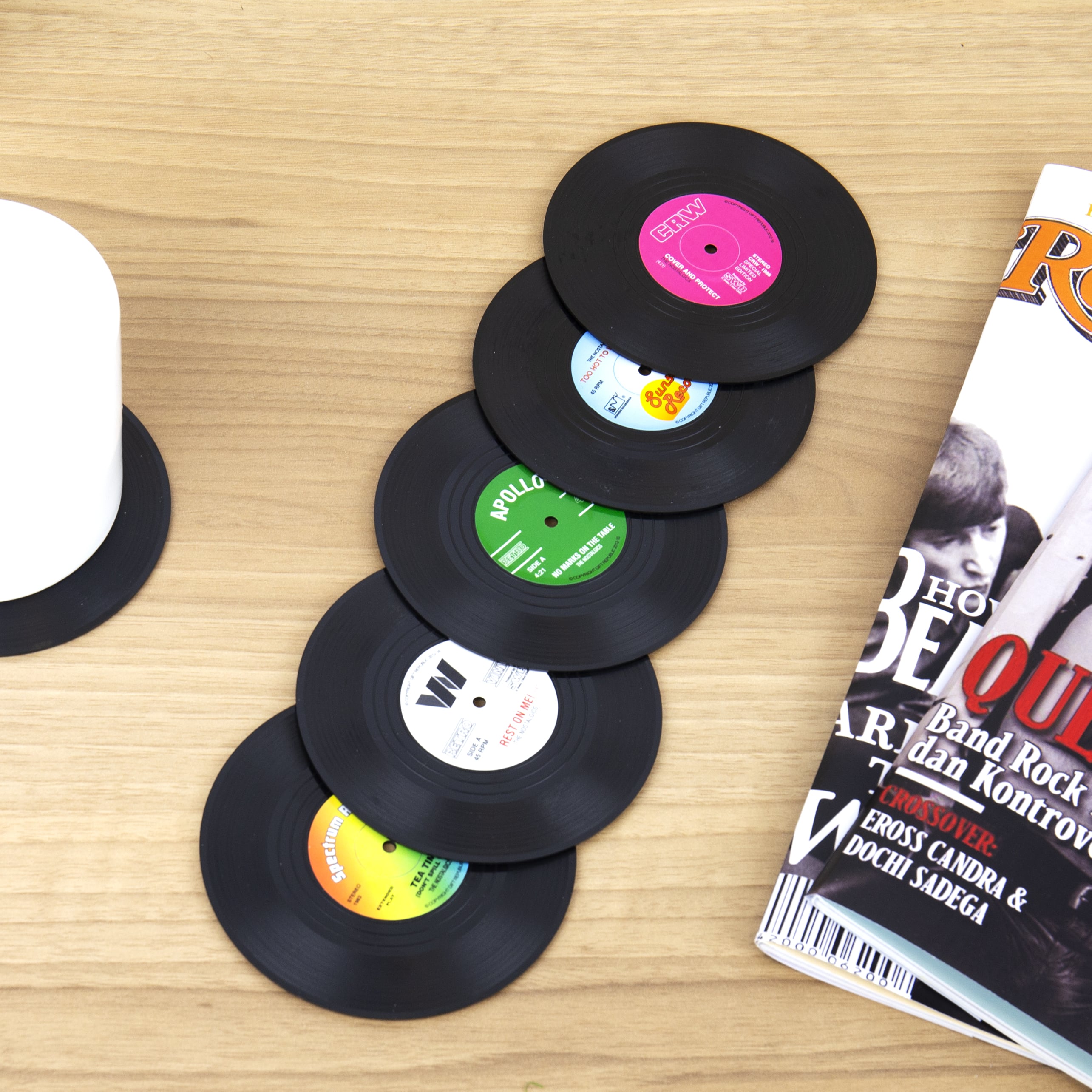 Wholesale Retro Vinyl Coasters - Voodle Ltd - Fieldfolio